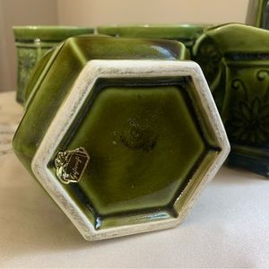 ESD | Kitchen | Vintage Esd Japan Adorable Green Floral Design Coffee ...